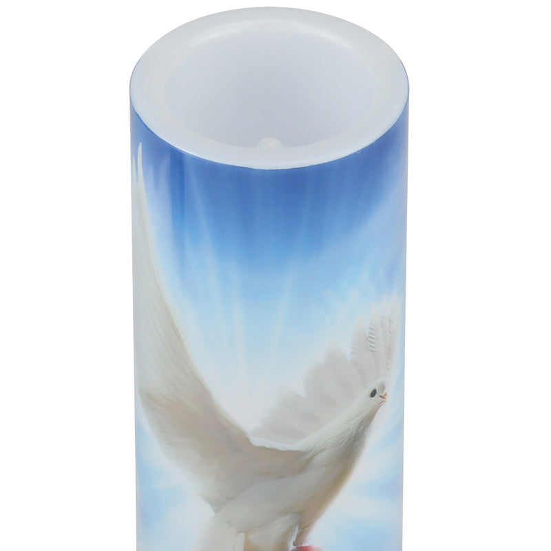 Holy Spirit Flickering Lifelike LED Prayer Candle with Timer ...