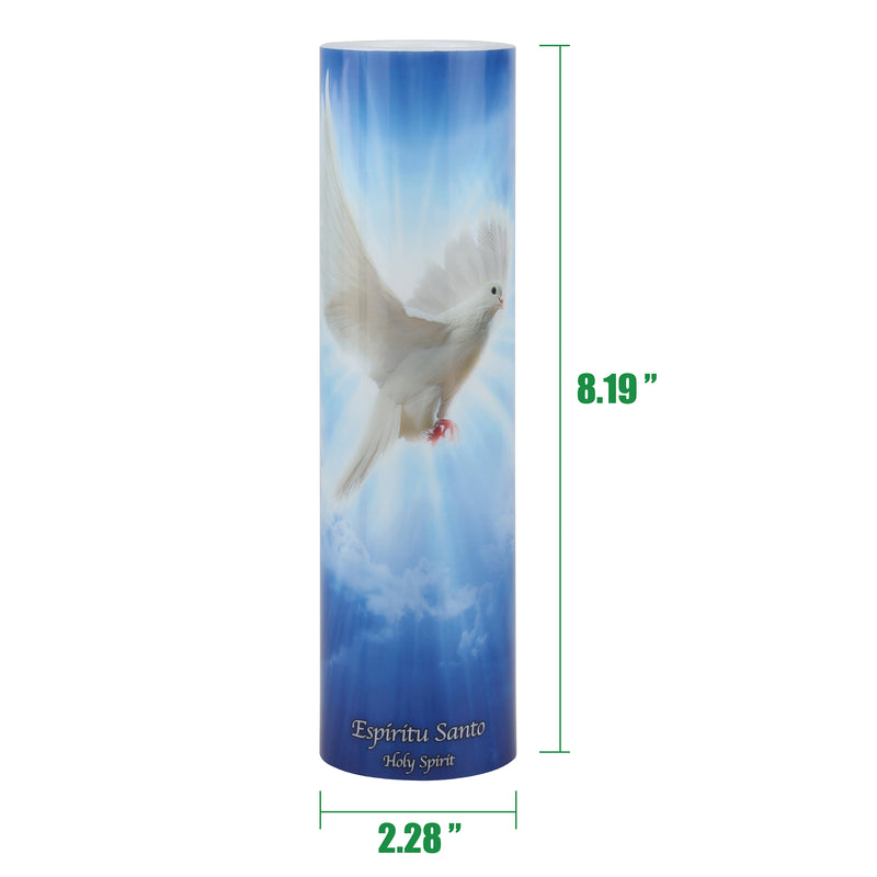 Holy Spirit Flickering Lifelike LED Prayer Candle with Timer ...