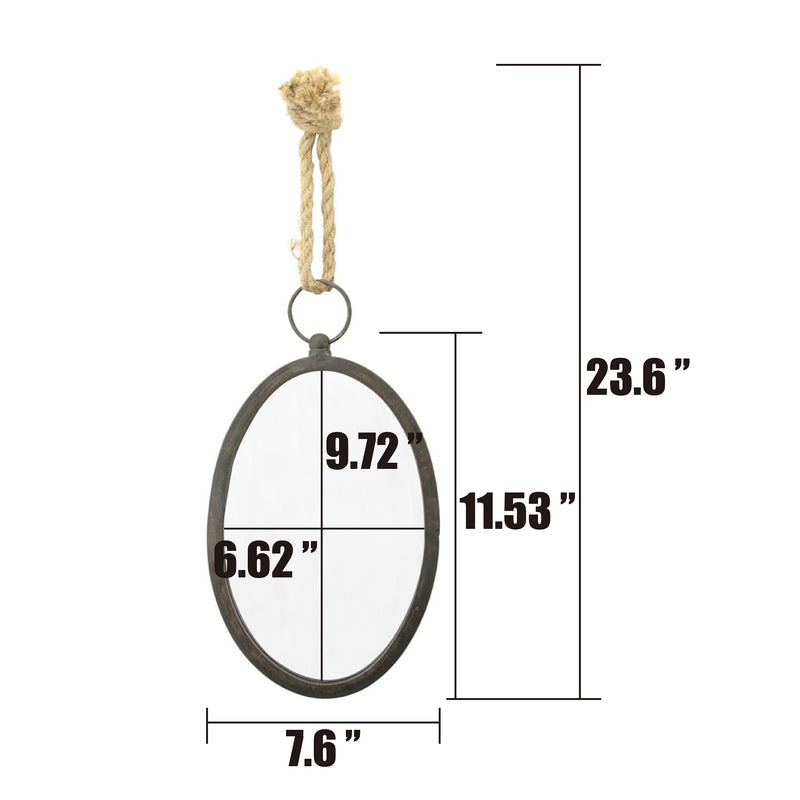 Oval Metal Nautical Mirror - 7 Inch | Stonebriar Collection