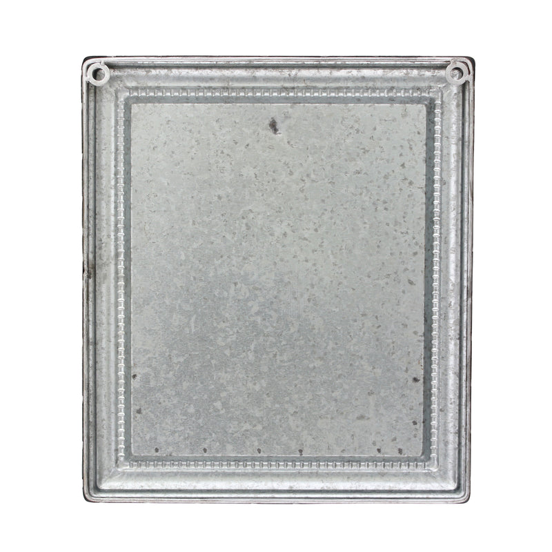 Rustic Galvanized Metal Magnetic Memo Board for Wall with Clip and Wir ...